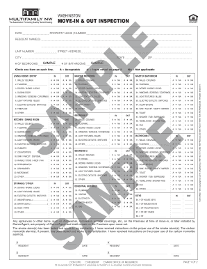 Fillable Online MOVE-IN & OUT INSPECTION Fax Email Print - pdfFiller
