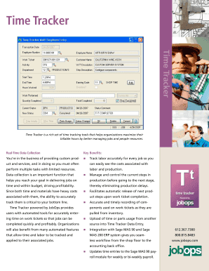 Fillable Online Time Tracker Fax Email Print - pdfFiller