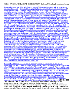 Fillable Online 5z4bcm351books dirtabook no-ip FORM TPI GOLF PHYSICAL ...