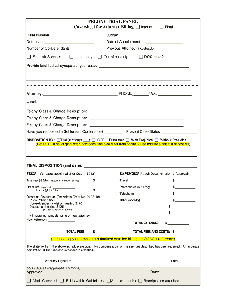 Fillable Online FELONY TRIAL PANEL Fax Email Print - pdfFiller
