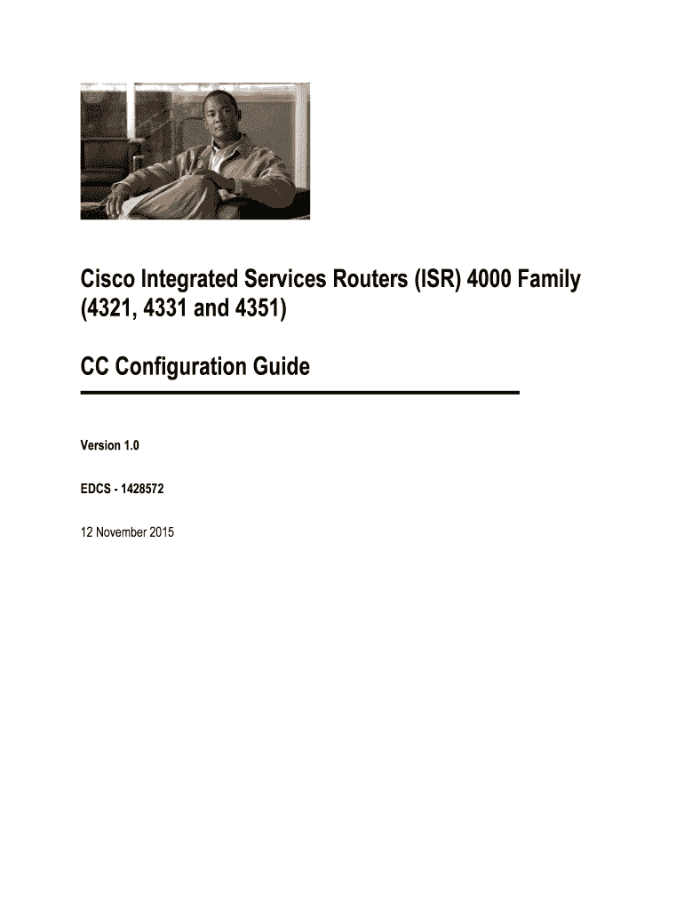 Fillable Online Cisco Integrated Services Routers (ISR) 4000 Family Fax ...