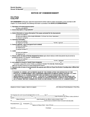 Fillable Online NOTICE OF COMMENCEMENT - E.P.C.I. - Home Fax Email ...