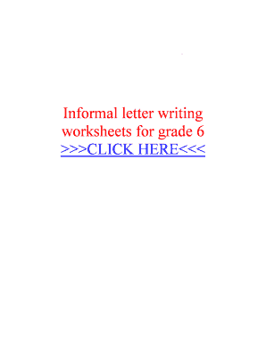 Informal Letter Worksheets Pdf - Fill Online, Printable, Fillable ...