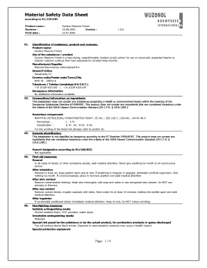 Fillable Online MATERIAL SAFETY DATA SHEET Product Name: PAINT THINNER ...