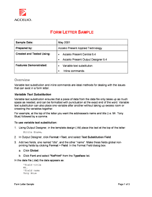 Fillable Online Form Letter Sample Fax Email Print - pdfFiller