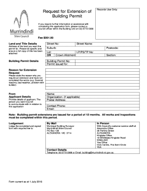 Fillable Online murrindindi vic gov Request for Extension of Records ...