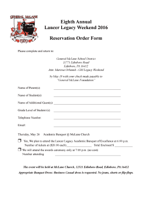 Fillable Online LEL 2016 Order Form - General McLane Fax Email Print ...