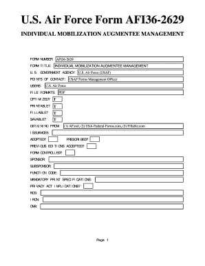 Fillable Online U.S. Air Force Form AFI36-2629 - usa-federal-forms.com ...
