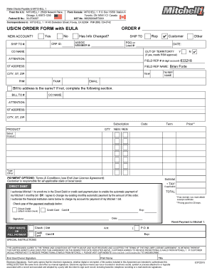 Fillable Online brianforte US/CN ORDER FORM with EULA ORDER ...