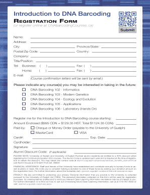 Fillable Online Introduction to DNA Barcoding Fax Email Print - pdfFiller
