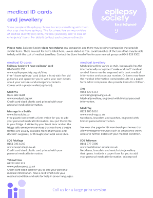Fillable Online medical ID cards Fax Email Print - pdfFiller