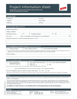Fillable Online dehn co 041 2031 E Data Sheet Material cost estimate ...
