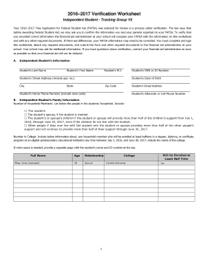 Fillable Online richmondcc 2016 2017 Verification Worksheet - richmondcc.edu Fax Email Print ...
