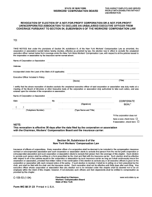 Fillable Online REVOCATION OF ELECTION OF A NOT-FOR-PROFIT CORPORATION ...