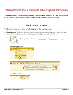 Fillable Online The export process pulls approved hours for a specified ...