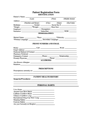 Fillable Online NEW Patient Registration Form - Family Foot Clinic Fax ...