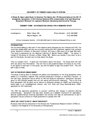 Fillable Online uphs upenn UNIVERSITY OF PENNSYLVANIA HEALTH SYSTEM ...