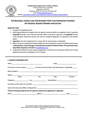 Fillable Online theiacp national campus law enforcement first-line ...