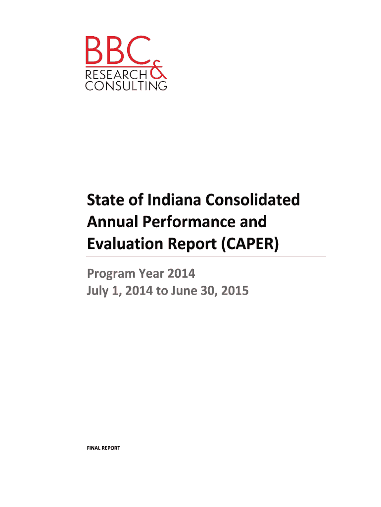 Fillable Online secure in State of Indiana Consolidated Annual ...