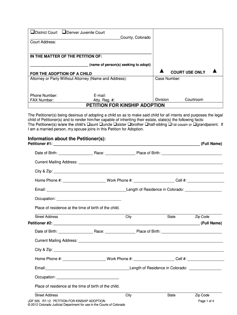 Colorado jdf 505 form: Fill out & sign online | DocHub