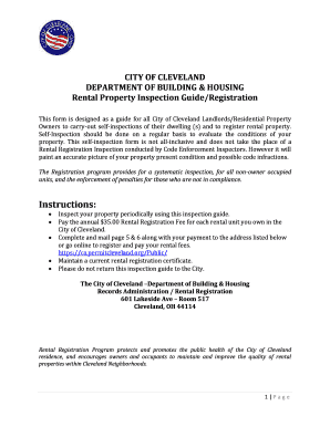 Fillable Online city cleveland oh Rental Registration Inspection Guide ...