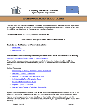 Fillable Online mortgage nationwidelicensingsystem SOUTH DAKOTA MONEY ...