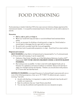 Fillable Online FOOD POISONING Fax Email Print - pdfFiller