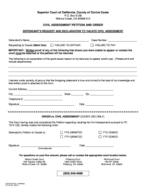 Fillable Online TR-121 Defendant's Request and Declaration to ...