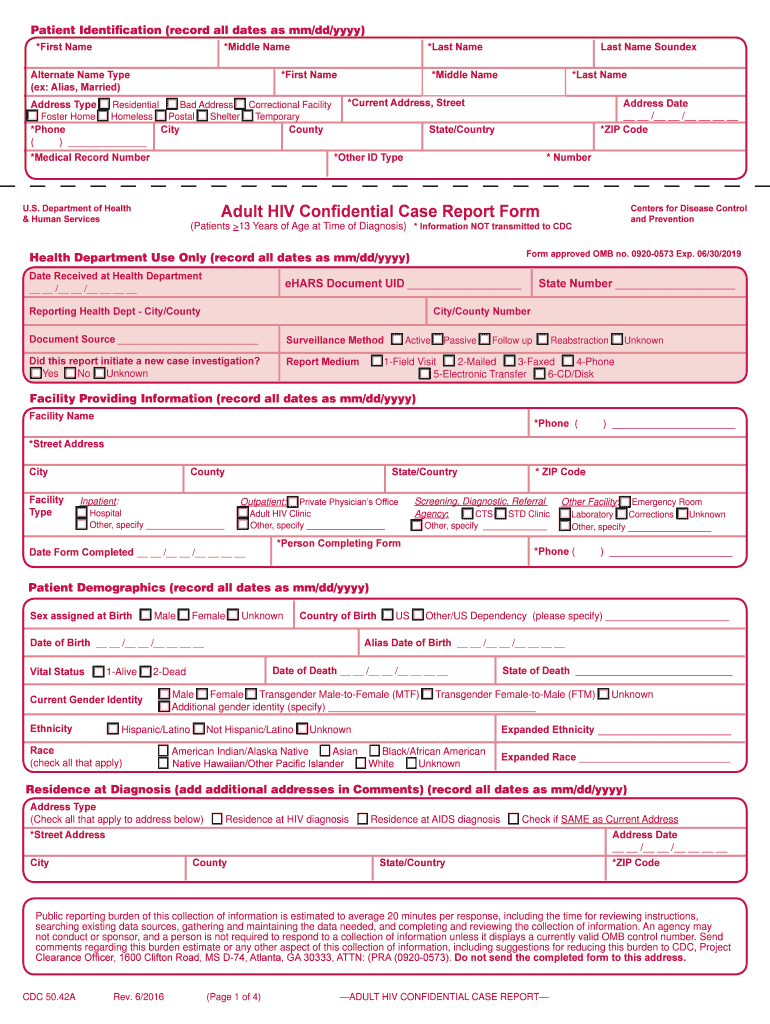 Fillable Online tn Adult HIV Confidential Case Report Form. Adult HIV ...