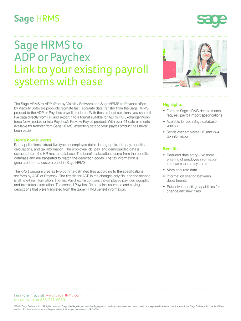 Fillable Online Sage HRMS to Fax Email Print - pdfFiller