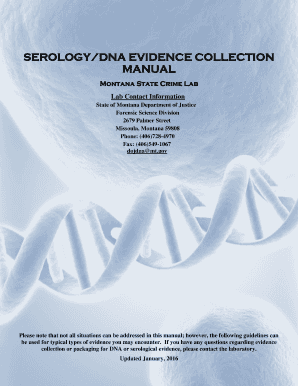 Fillable Online SEROLOGY/DNA EVIDENCE COLLECTION Fax Email Print ...