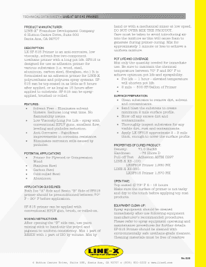 Fillable Online TECHNICAL DATA SHEET LINE-X SF-515 PRIMER Fax Email ...