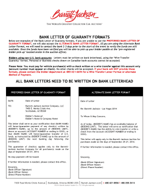 Fillable Online Below are examples of the Bank Letter of Guaranty ...