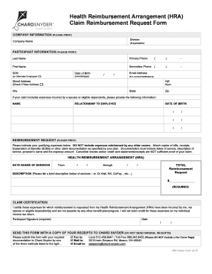 Fillable Online HRA - Claim Form v5.15 Fax Email Print - pdfFiller
