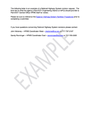 Fillable Online The following letter is an example of a National ...