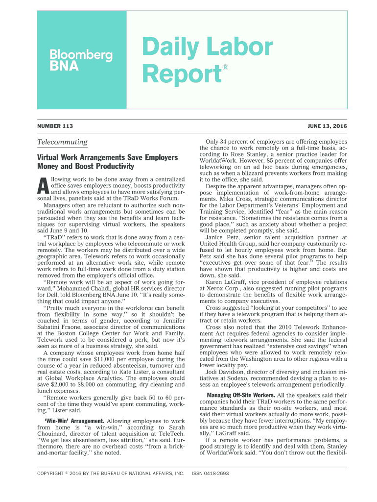 Fillable Online Daily Labor Report - flexjobs.com Fax Email Print ...