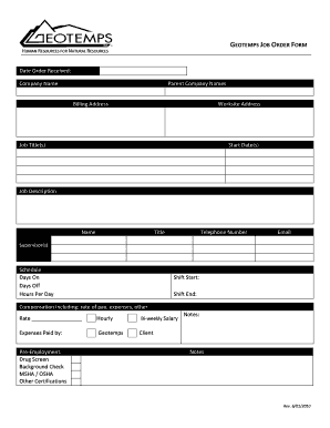 Fillable Online Job Order Form.docx Fax Email Print - pdfFiller