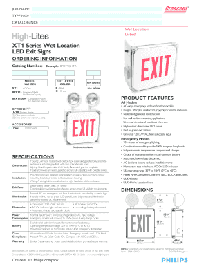 Fillable Online lightingproducts philips XT1 Series Wet Location LED ...