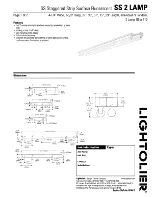 Fillable Online lightingproducts philips SS Staggered Strip Surface ...