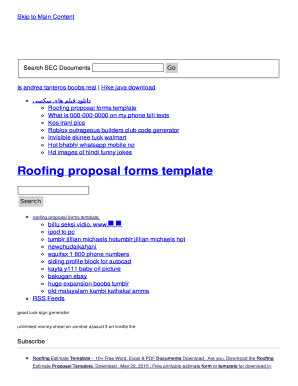 Fillable Online roofing proposal forms template - hl ...