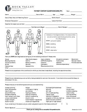 Fillable Online Pelvic Pain / Urinary Incontinence - Rock Valley ...