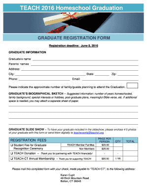 Fillable Online teachct Graduate s name: - teachct Fax Email Print ...