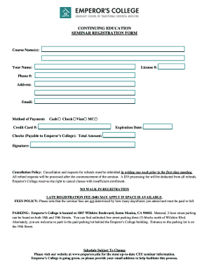 Fillable Online emperors Course Name(s): Fax Email Print - pdfFiller