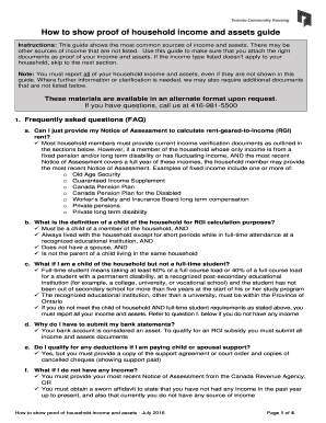 Fillable Online How to show proof of household income and assets guide ...