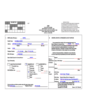 Fillable Online illinois IDPH Facility ID Number: - illinois Fax Email ...