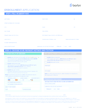 Fillable Online ENROLLMENT APPLICATION - barbri.com Fax Email Print - pdfFiller