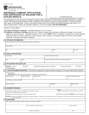 Fillable Online PennDOT Form MV-6 - dot.state.pa.us Fax Email Print - pdfFiller