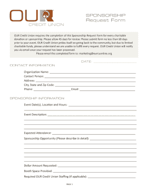 Fillable Online ourcuonline OUR Credit Union requires the completion of ...