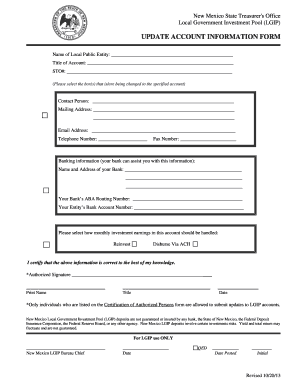 Fillable Online Final LGIP Participant Form - Update Account ...