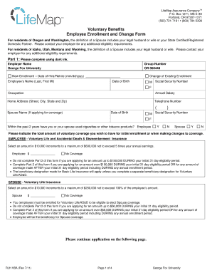 Fillable Online georgefox Lifemap Voluntary Life Insurance Enrollment ...